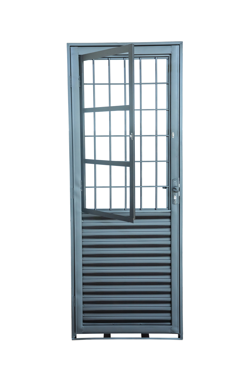 Porta Com Postigo Quad. Zema Plus Black - Vendas - Zema Portas e Janelas